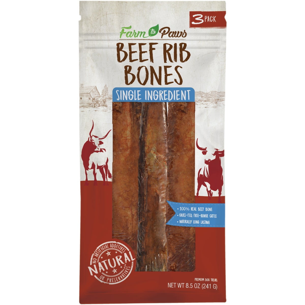 Cadet Beef Rib Bones for Large Dogs (3-Pack) C70327 - Walmart.com