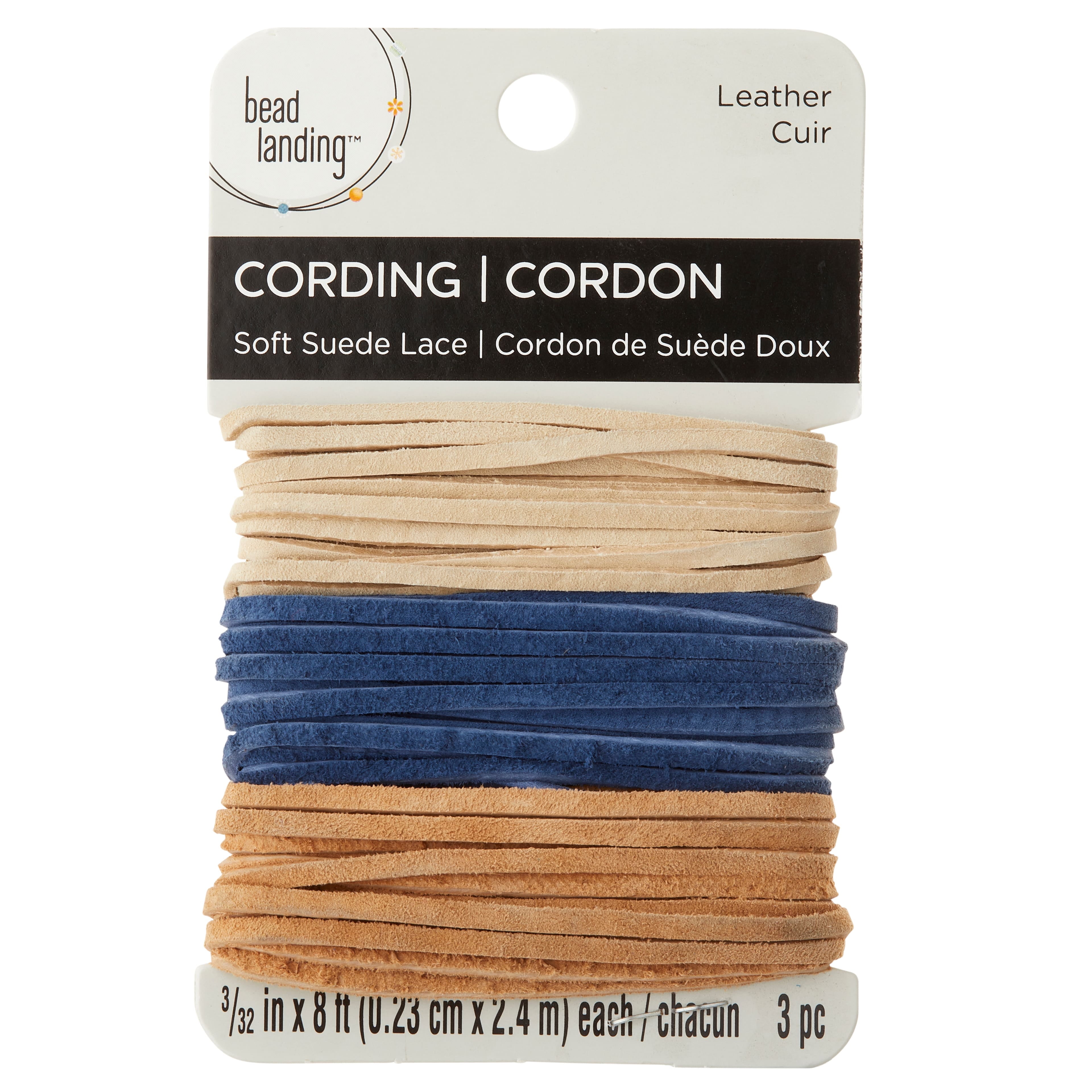 Cadet Blue - Ivory and Toast Soft Suede Lace Cording By Bead Landing ...