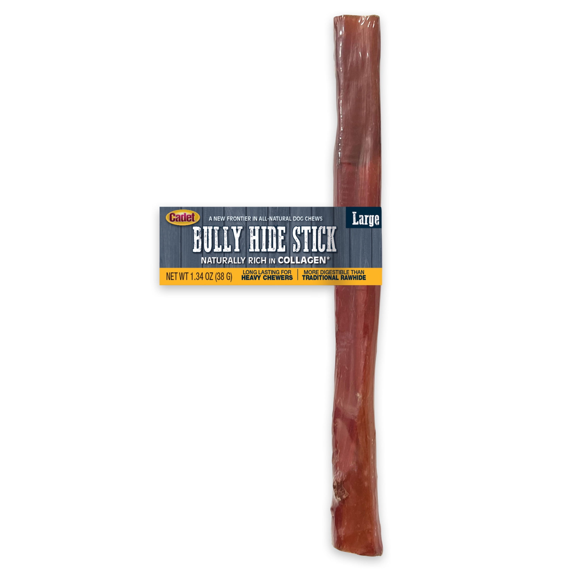 Cadet Bully Hide Sticks All-Natural Dog Chews Bully Stick Large (1 ...
