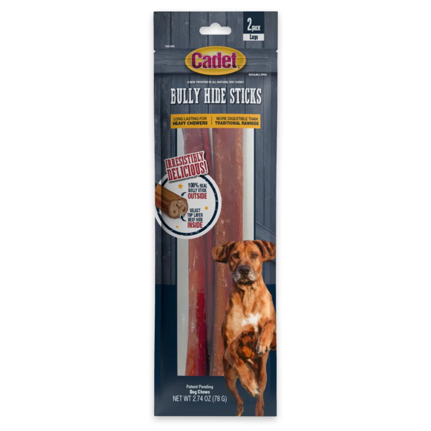 Cadet Bully Hide Sticks All-Natural Dog Chews - Walmart.com