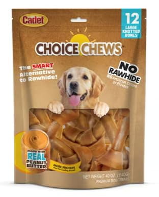 Cadet Choice Chews 12 MMF7 Large Knotted Bones no Rawhide no Artificial ...