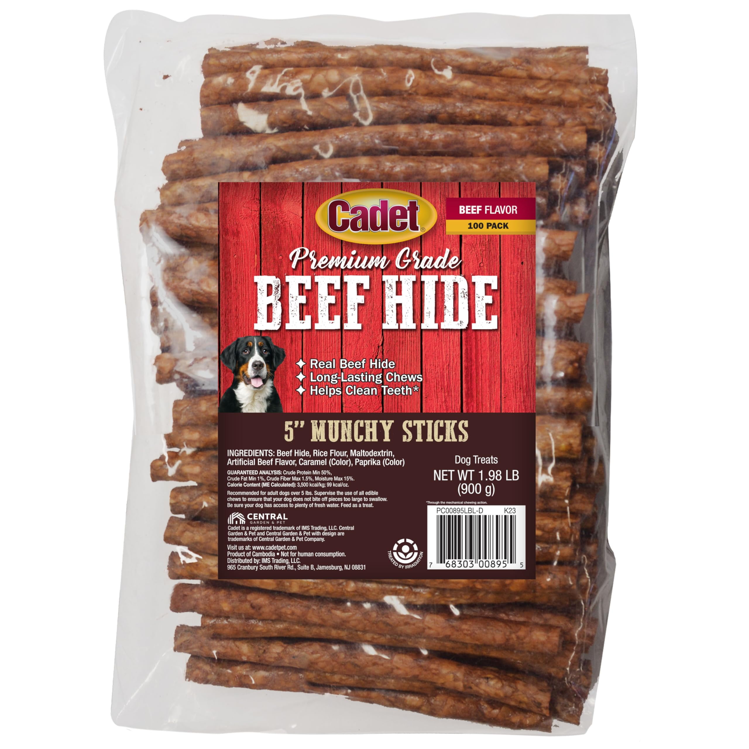 Cadet Premium Grade Beef Hide for ATT1Dogs, Long-Lasting Munchy Chew ...