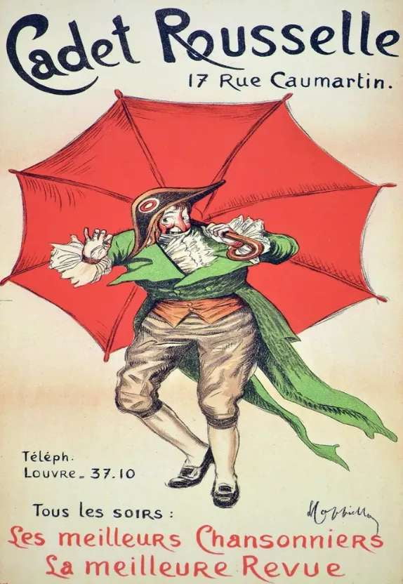 Cadet Rouselle Red umbrella Decor Poster.French interior home Art ...