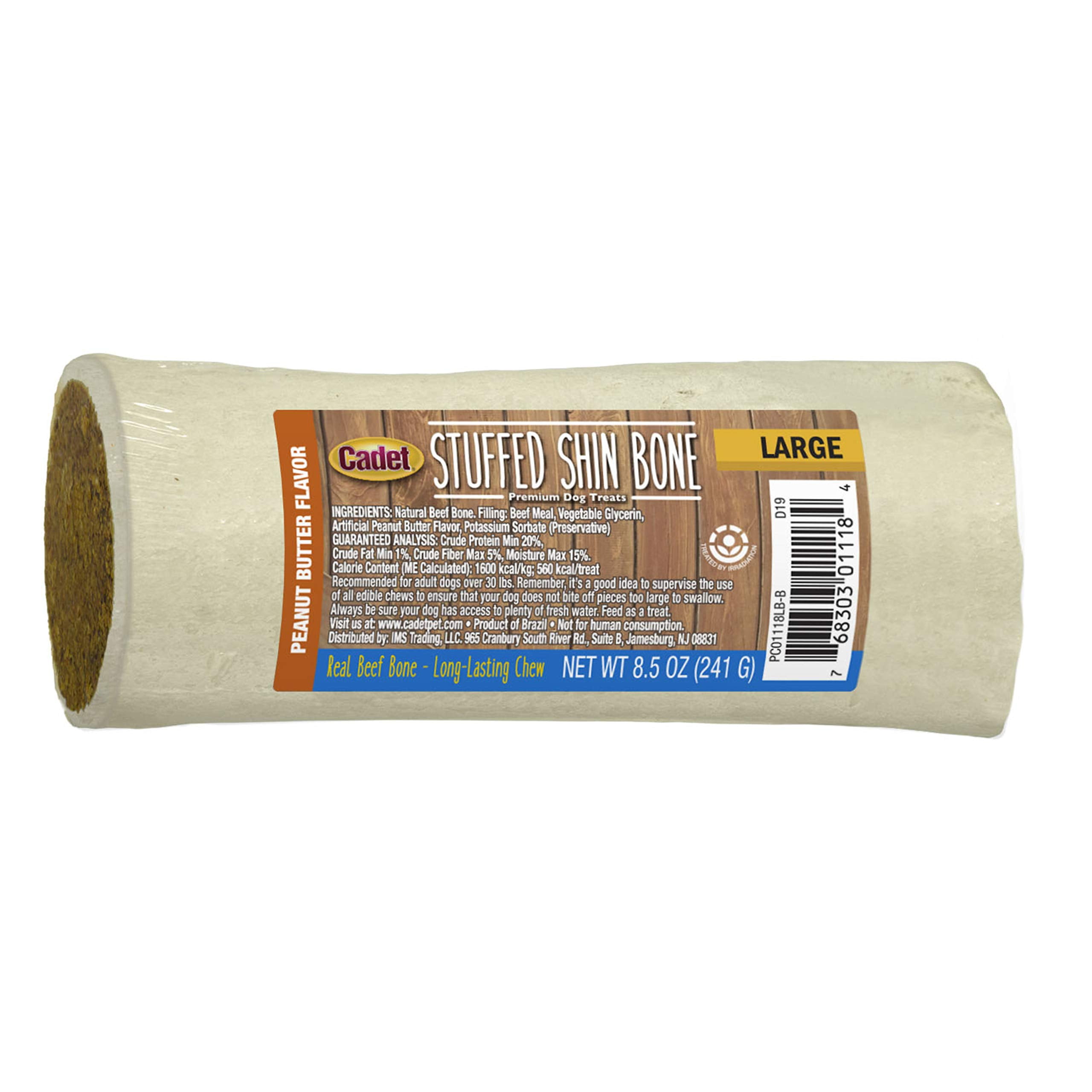 Cadet Stuffed Shin Bone - Highly Digestible, High Protein, Long-Lasting ...