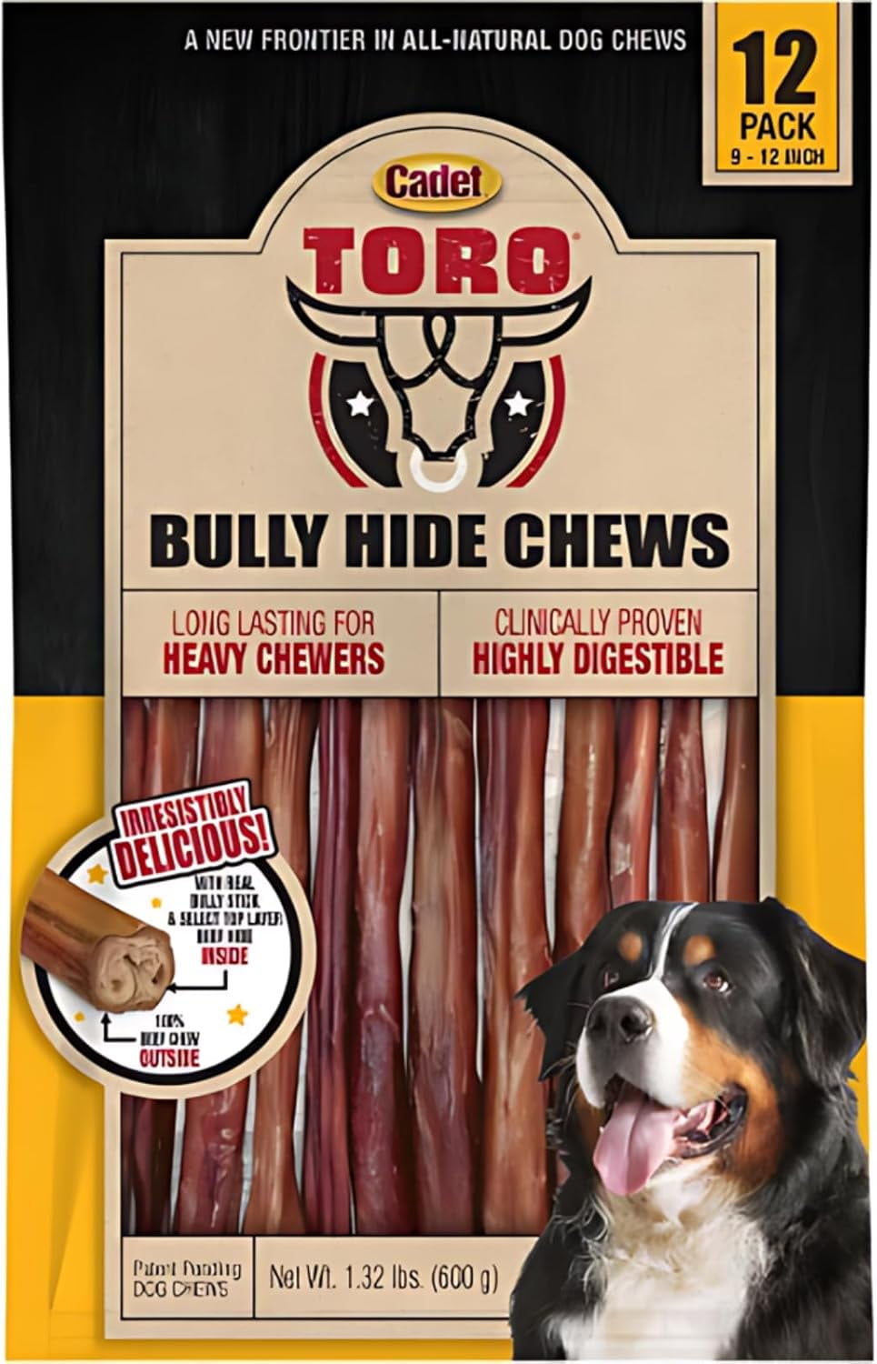 Cadet Toro Bully Hide Sticks – All-Natural Dog Chews – Premium Beef ...