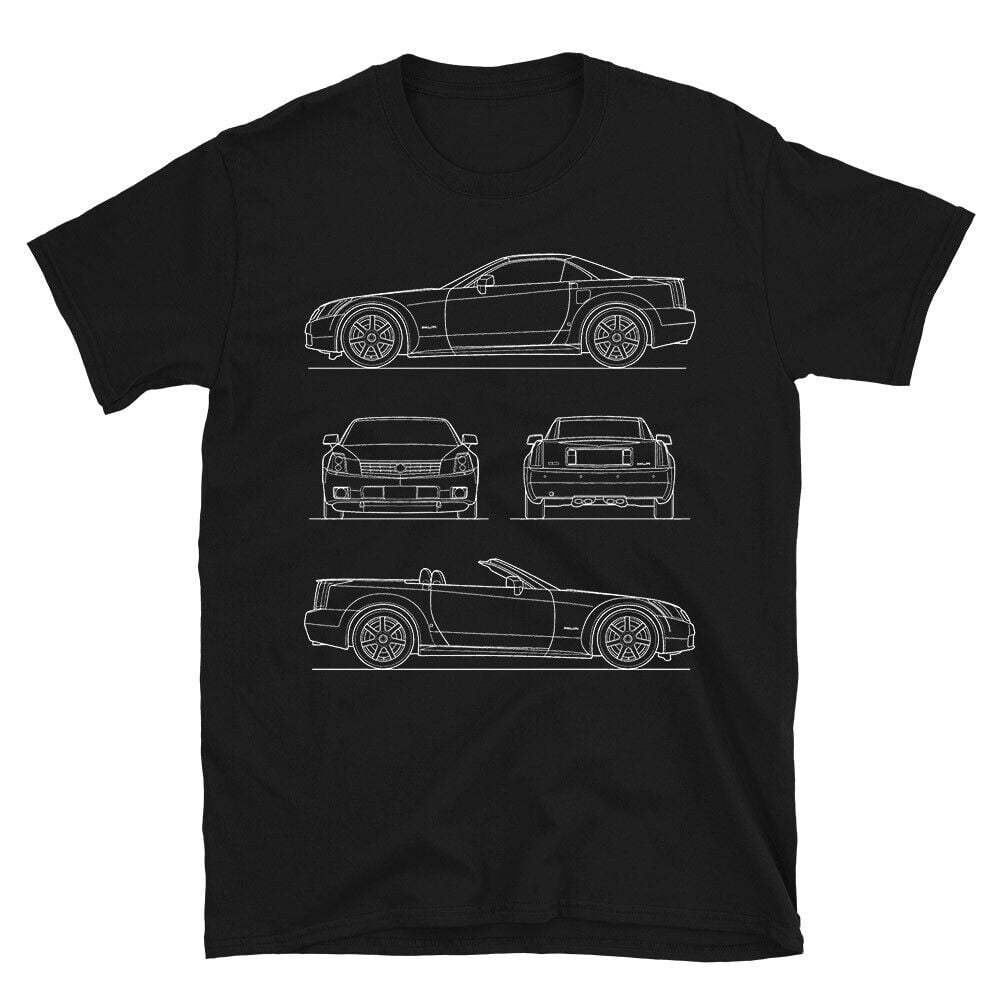 Cadi XLR Blueprint Design Men's T-Shirt Luxury Roadster Tee Schematic ...
