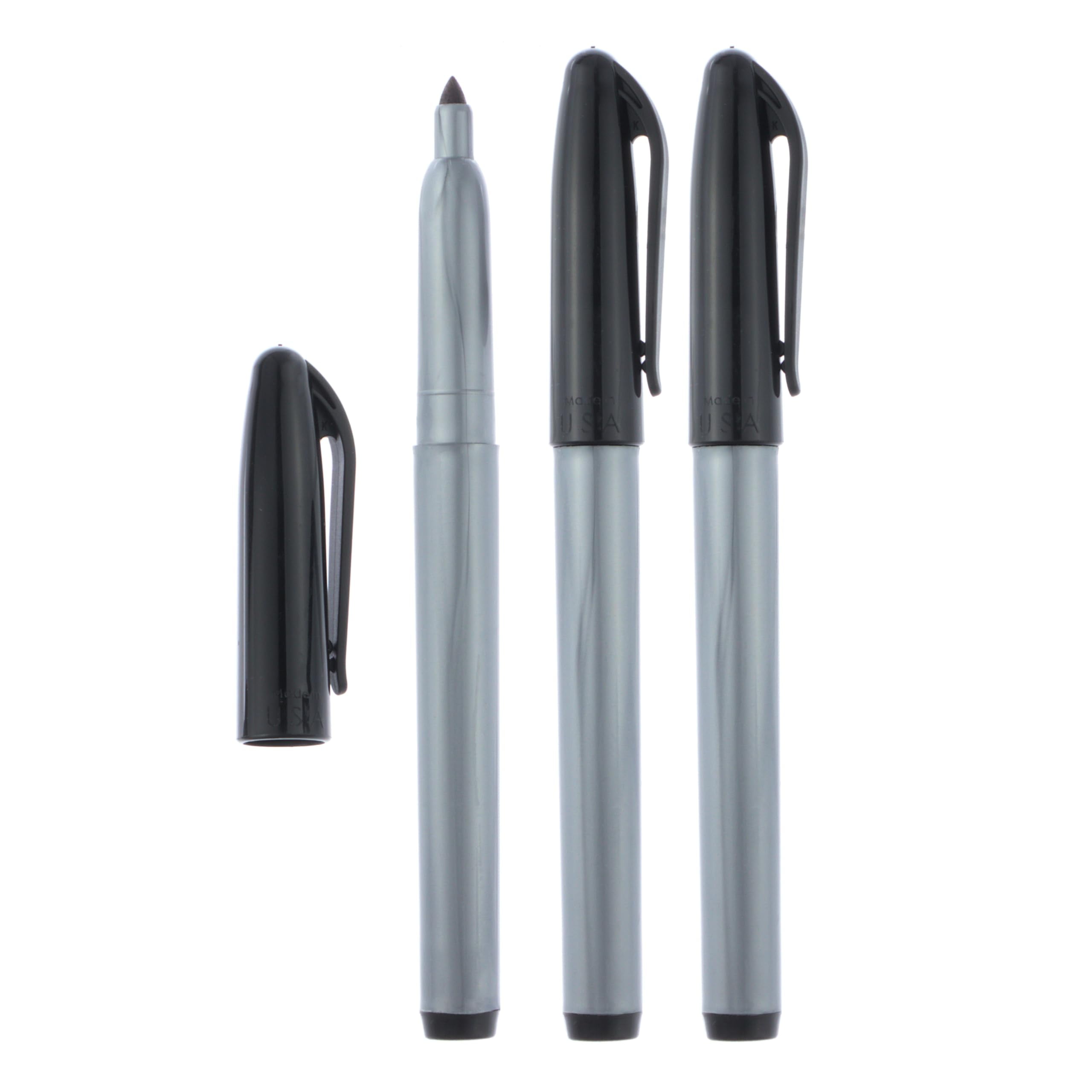 Cadie Freezer Black Permanent Markers Fast Drying Waterproof Marker for ...