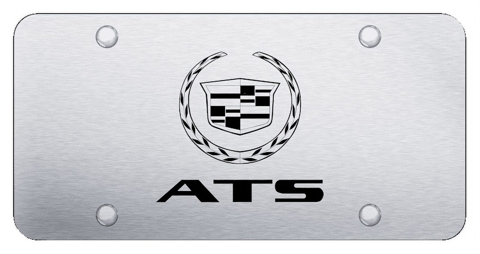 Cadilac ATS Laser Etched Logo License Plate (Brushed Chrome) - Walmart.com