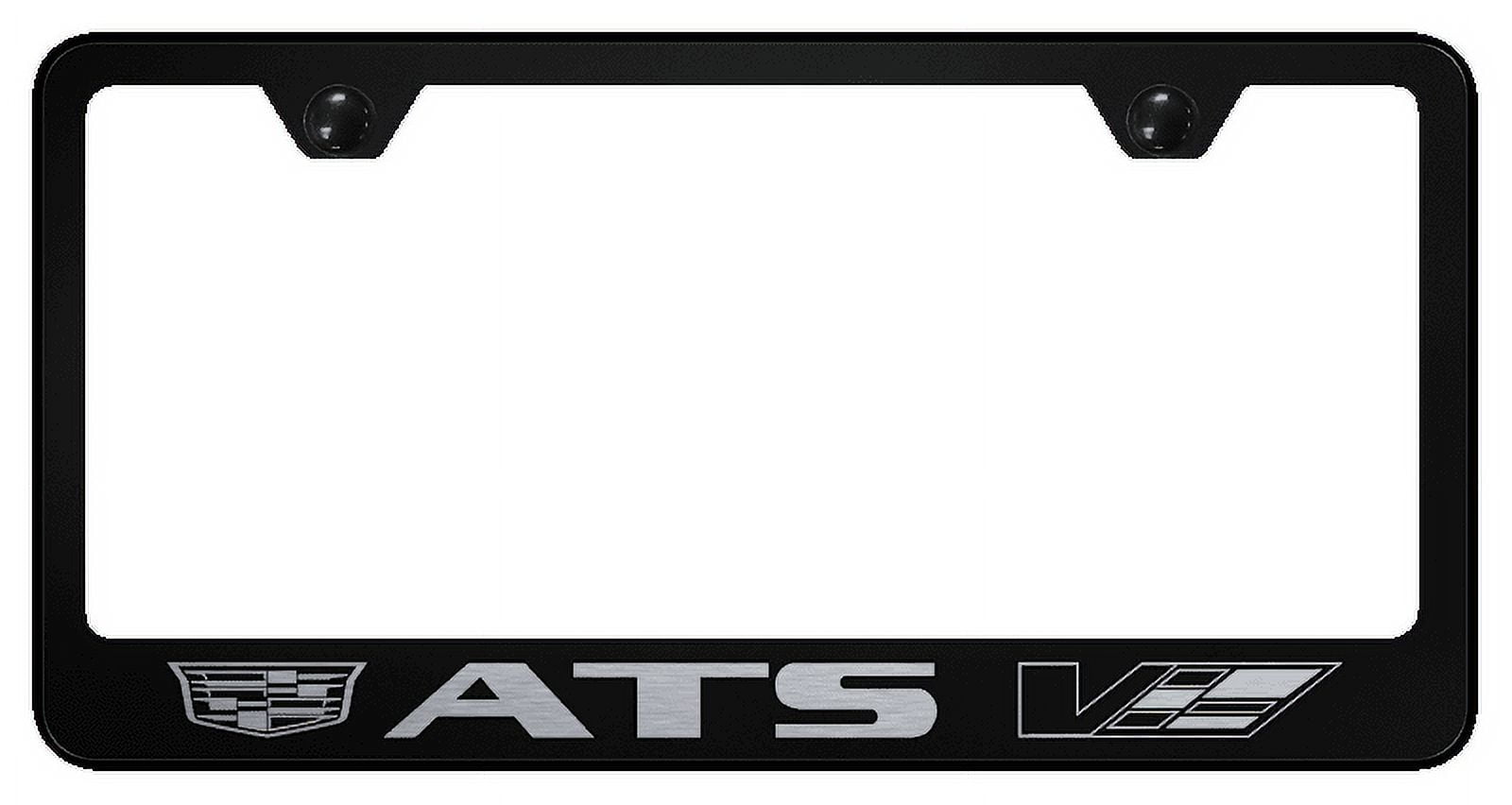 Cadilac ATS-V Laser Etched Logo Stainless Steel License Plate Frame ...