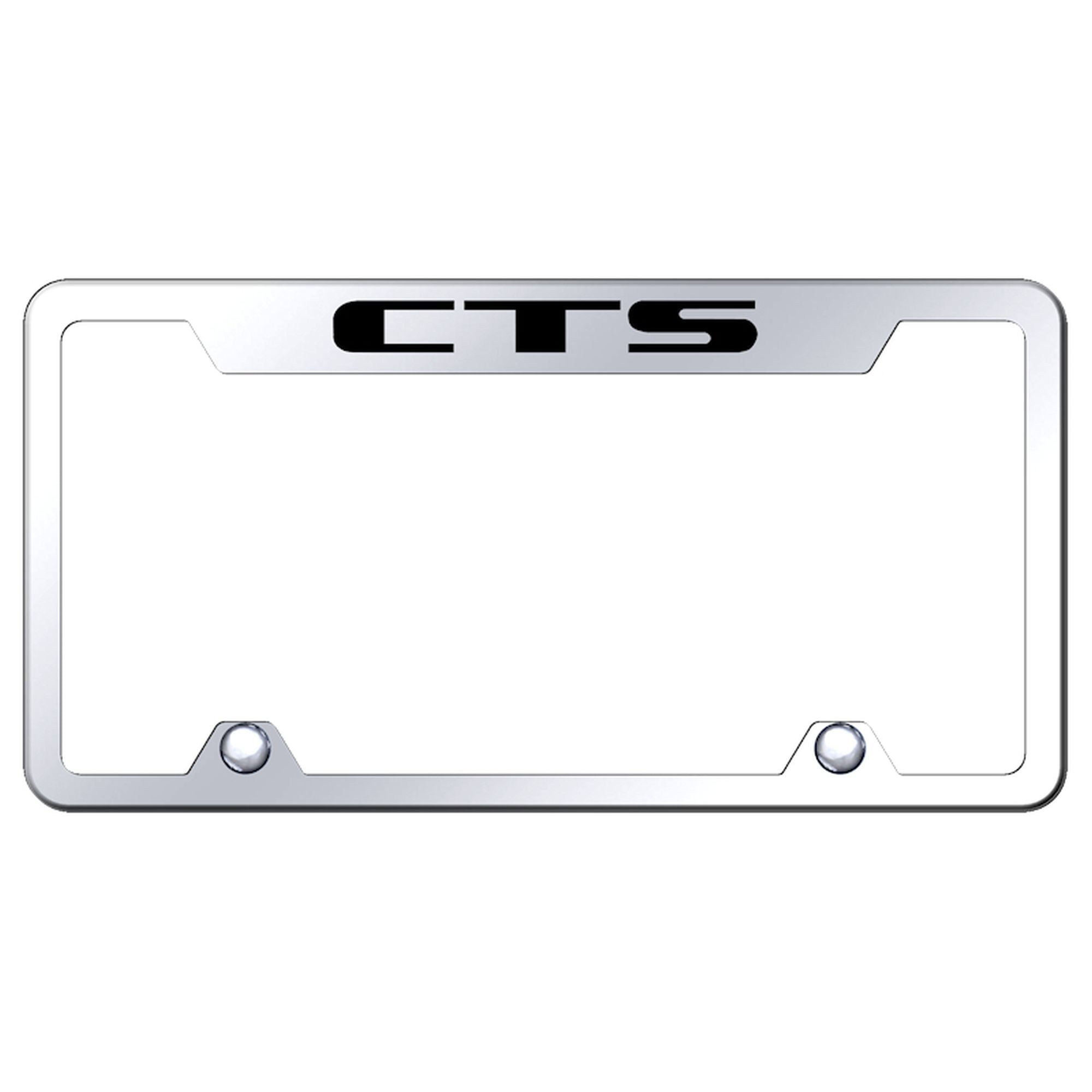 Cadilac CTS Logo Stainless Steel Truck Cut-Out License Plate Frame ...