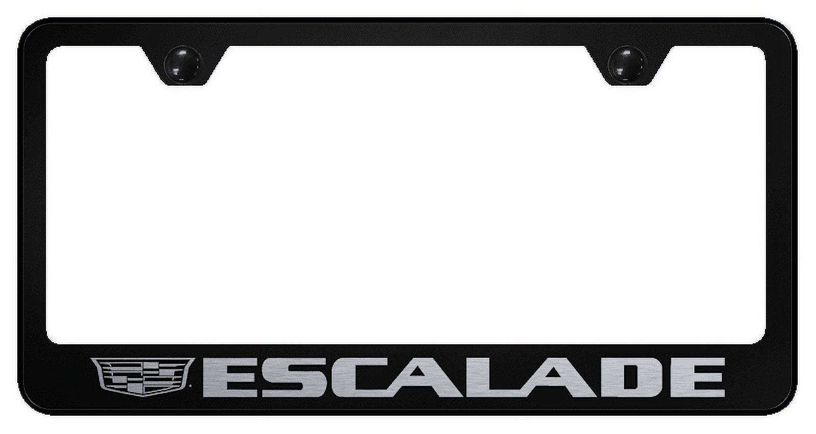 Cadilac Escalade Laser Etched Logo Stainless Steel License Plate Frame ...