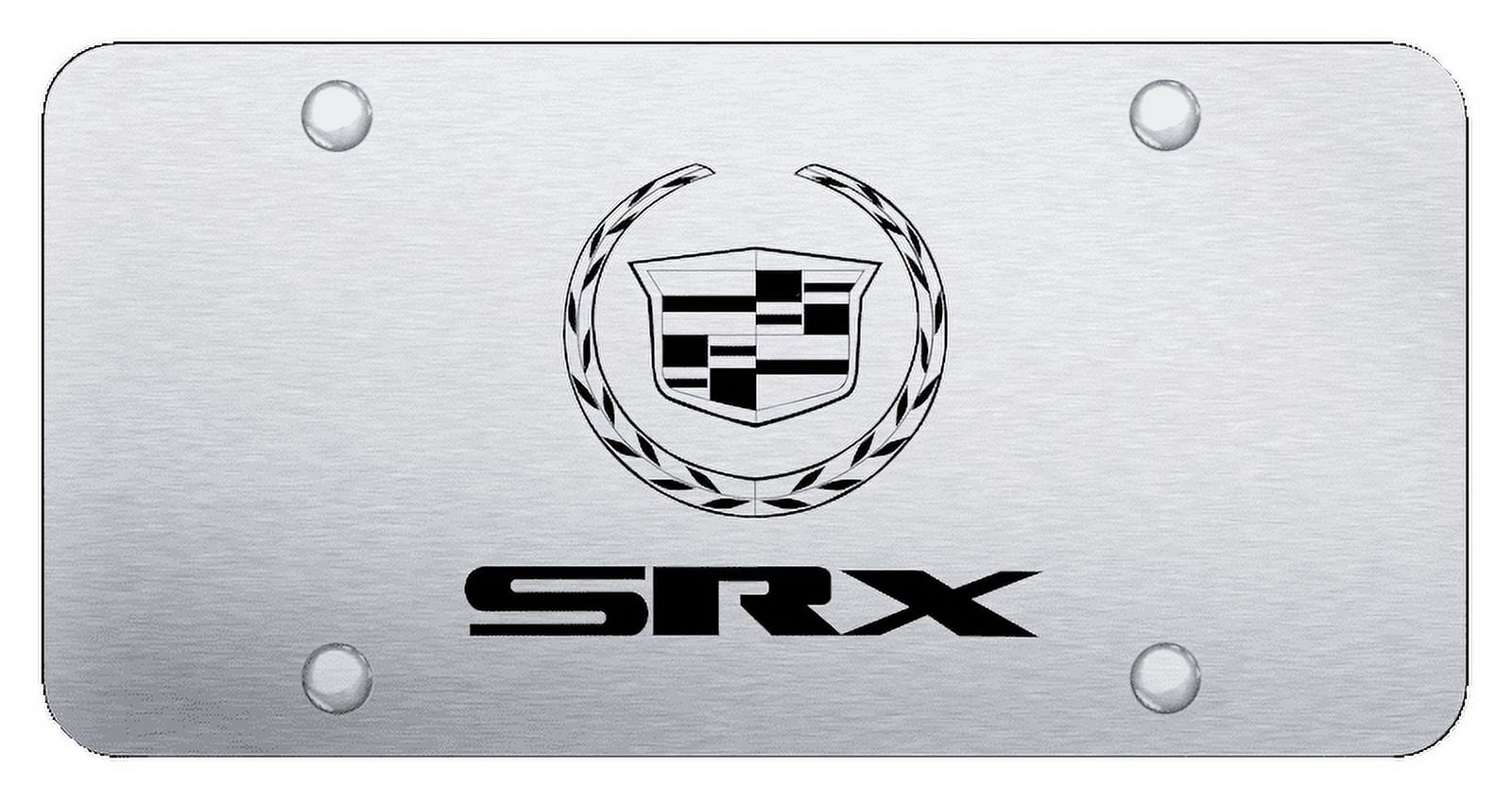 Cadillac SRX Laser Etched Logo License Plate (Brushed Chrome) - Walmart.com