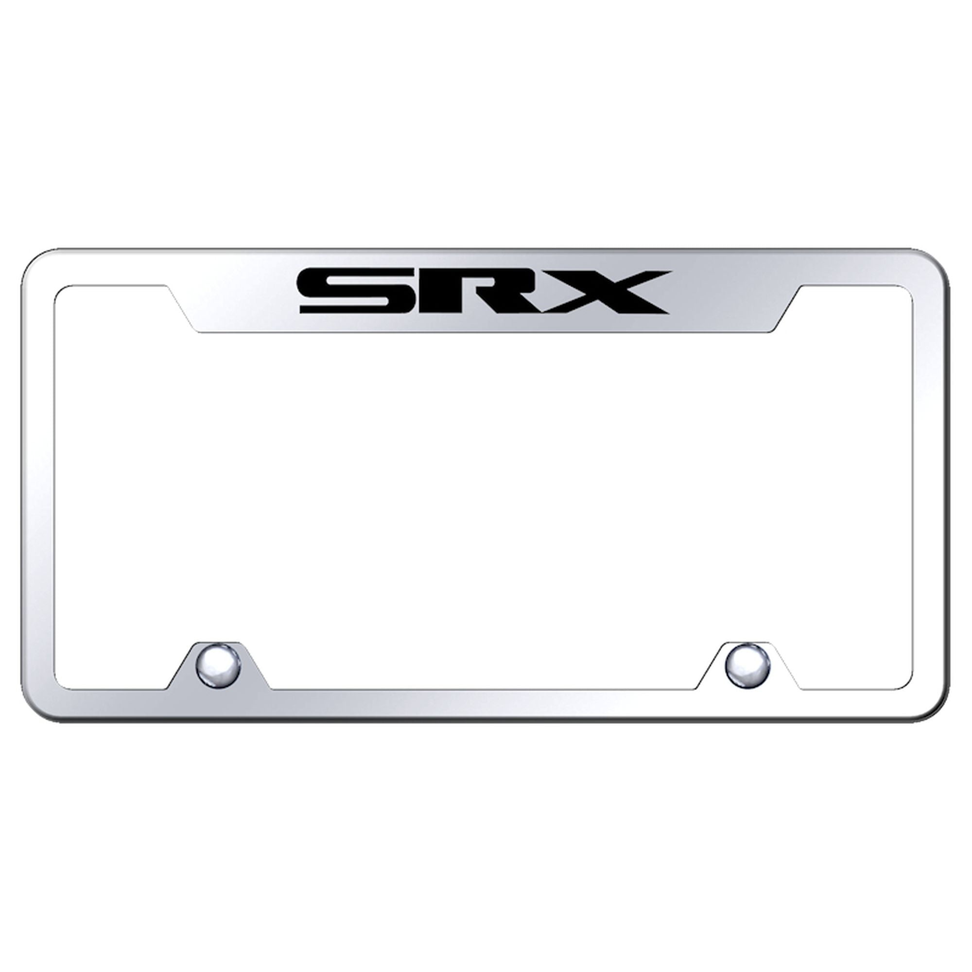 Cadilac SRX Logo Stainless Steel Truck Cut-Out License Plate Frame ...