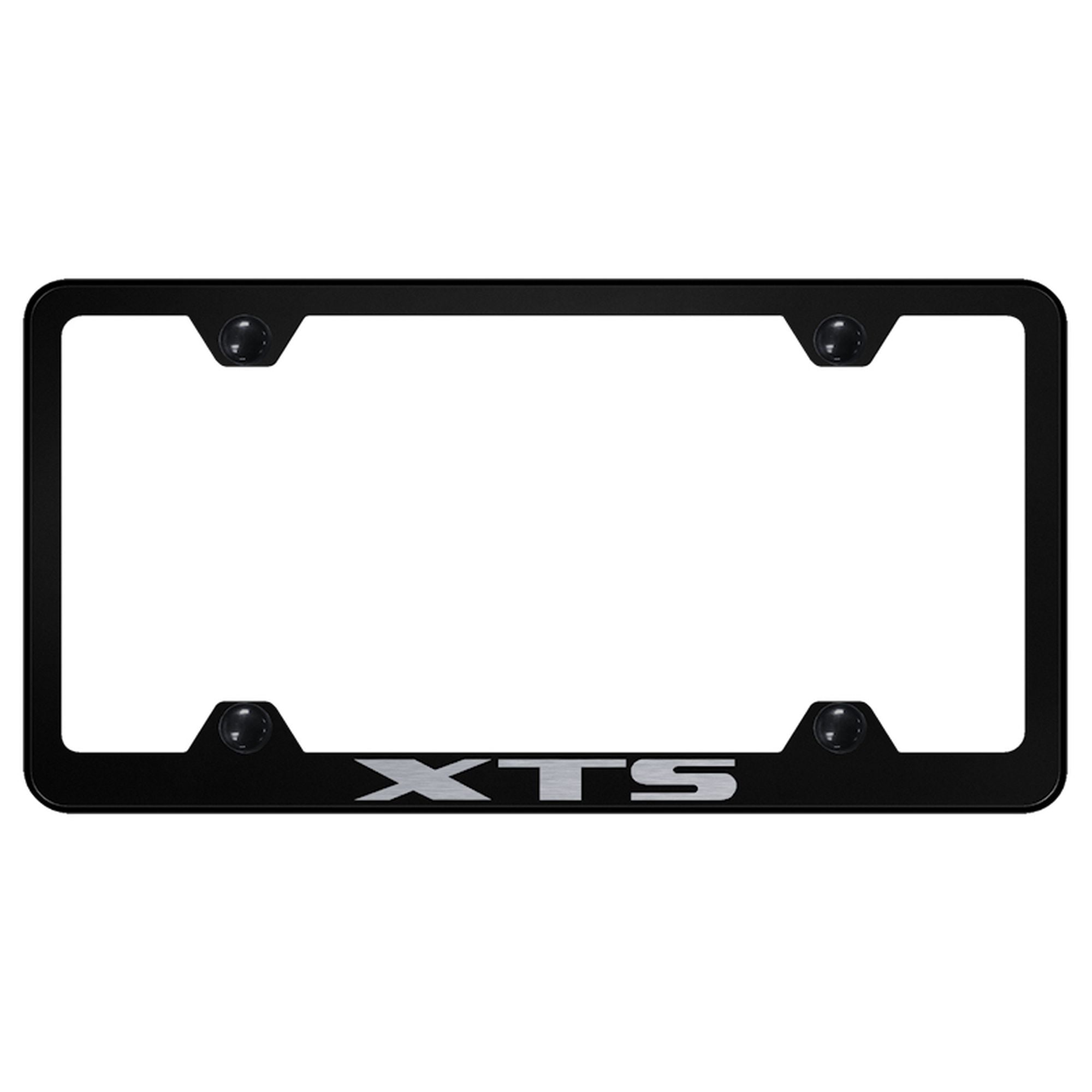 Cadilac XTS Laser Etched Logo Wide Body License Plate Frame (Black ...