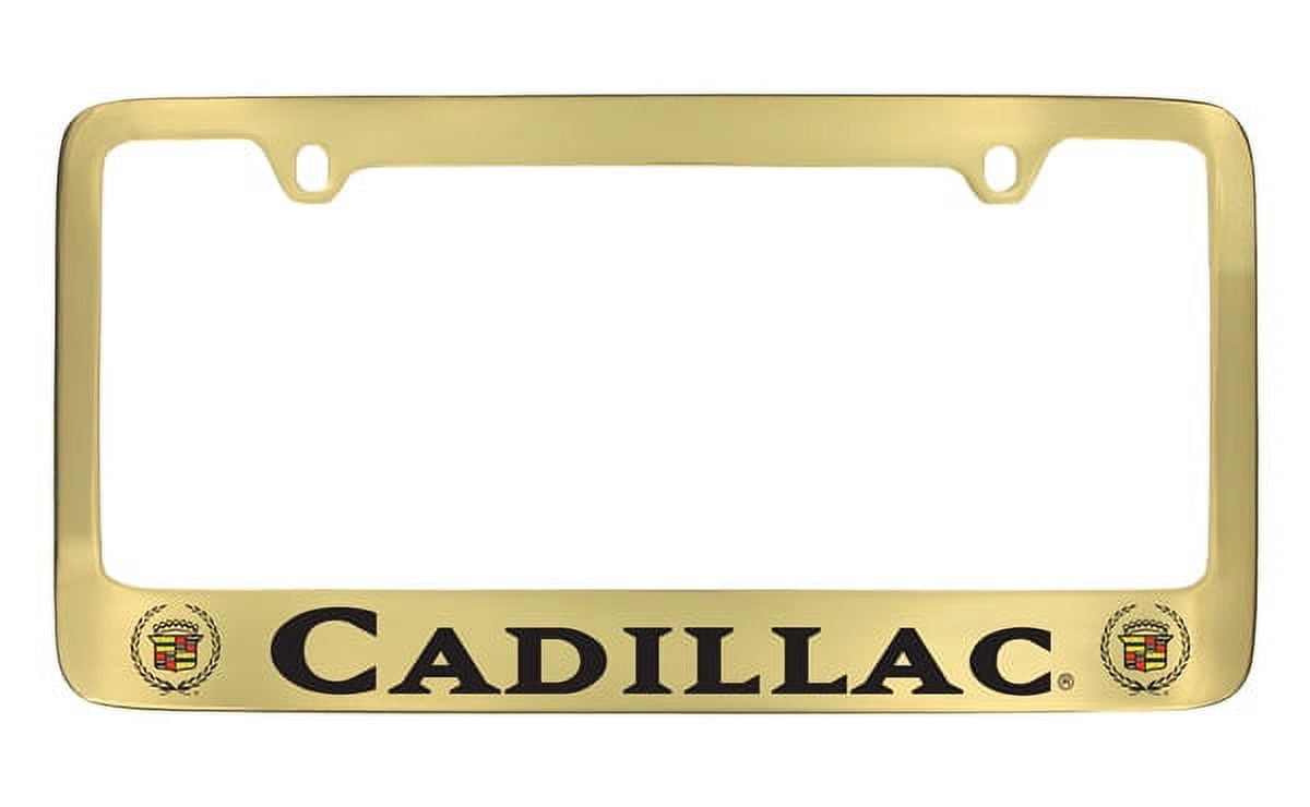 Cadillac (1995-98) Logo Polished Brass License Plate Frame - Walmart.com