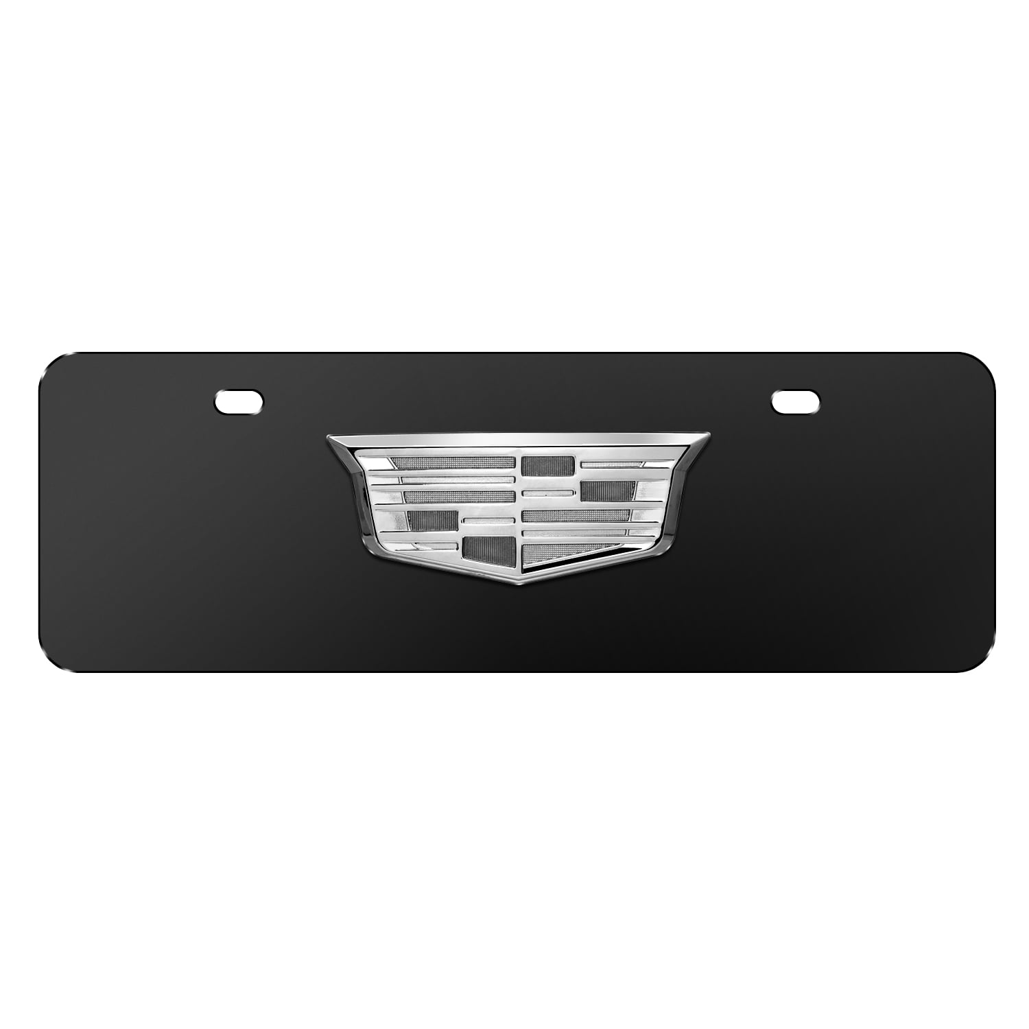 Cadillac 3D Crest Chrome Metal Logo 12" x 4.25" European Look Black ...