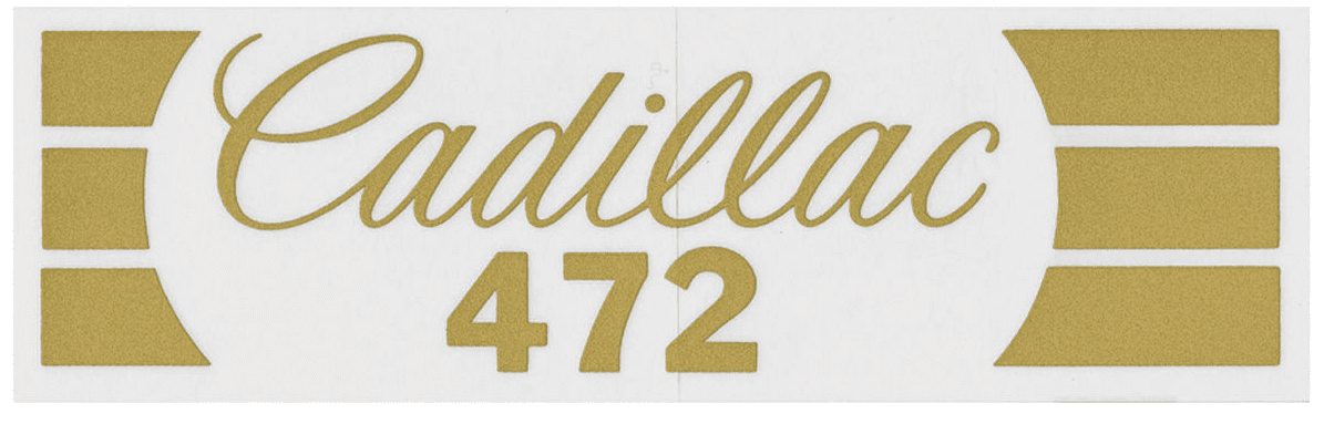 Cadillac 472 Air Cleaner Decal For 1968-1969 DeVille Eldorado Fleetwood ...