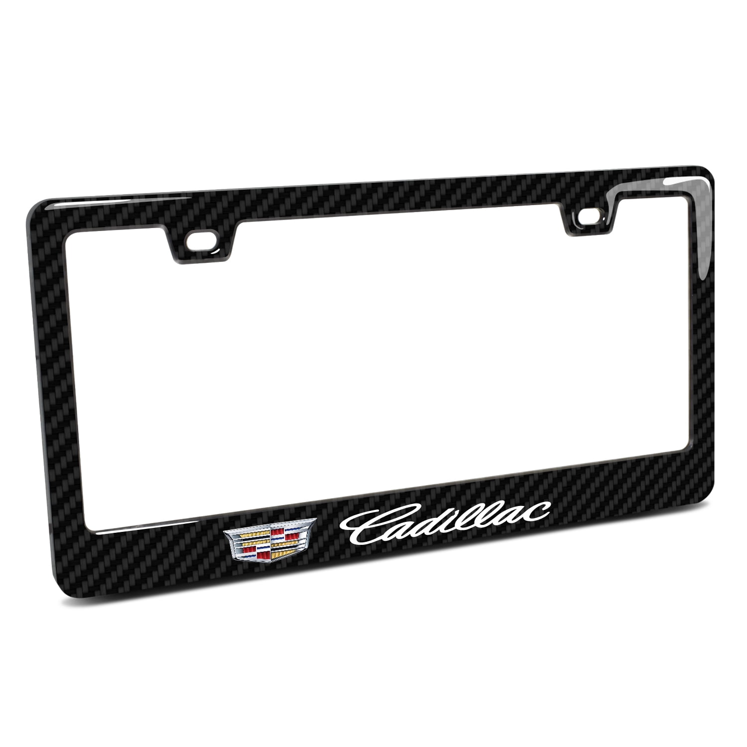 Cadillac Crest in 3D Logo on Real Carbon Fiber ABS Plastic License ...