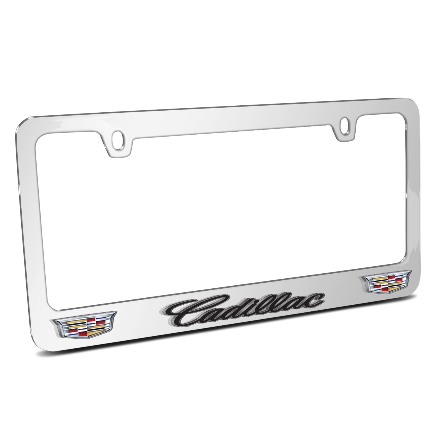 Cadillac Dual Logo Crest Logo 3D Embossed Letters on Mirror Chrome ...