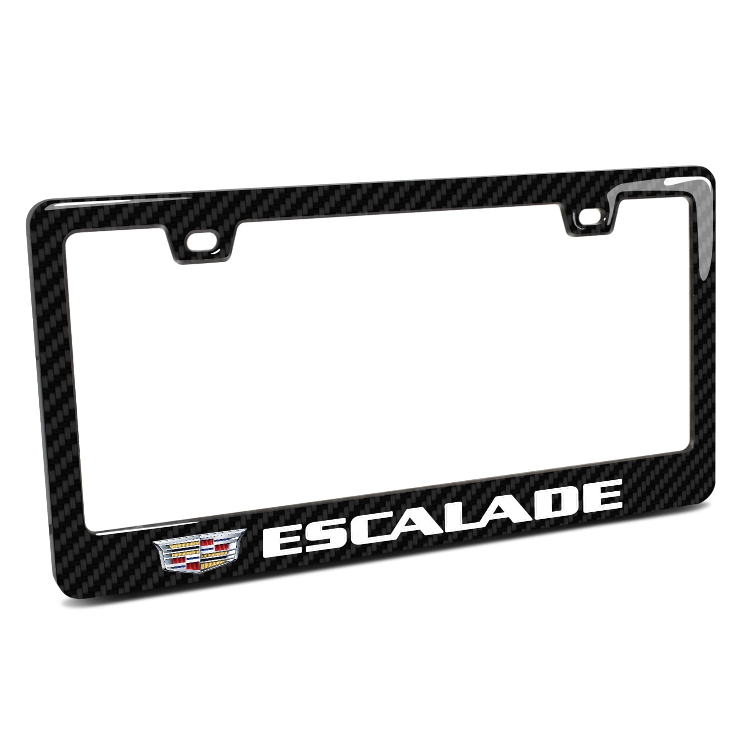 Cadillac Escalade Crest in 3D on Real Carbon Fiber ABS Plastic License ...