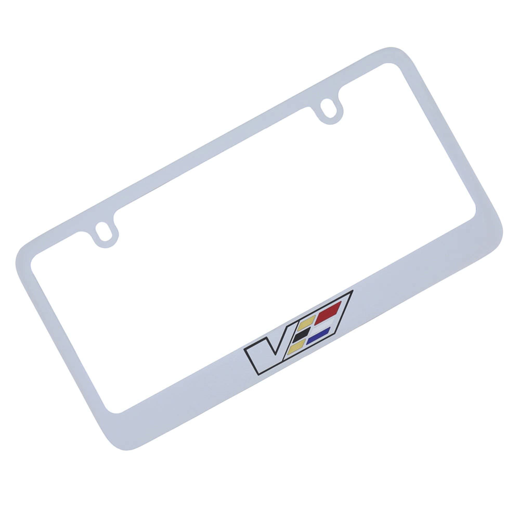 Cadillac V Logo Chrome Metal License Plate Frame - Walmart.com