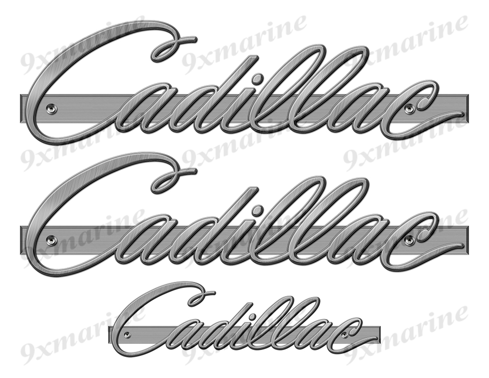 Cadillac boat Stickers "3D Vinyl Replica" of originals - 10" long ...