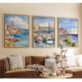 Cadiz Spain Travel Blue Coastal Art Set 3 Unframed Paper Print ...