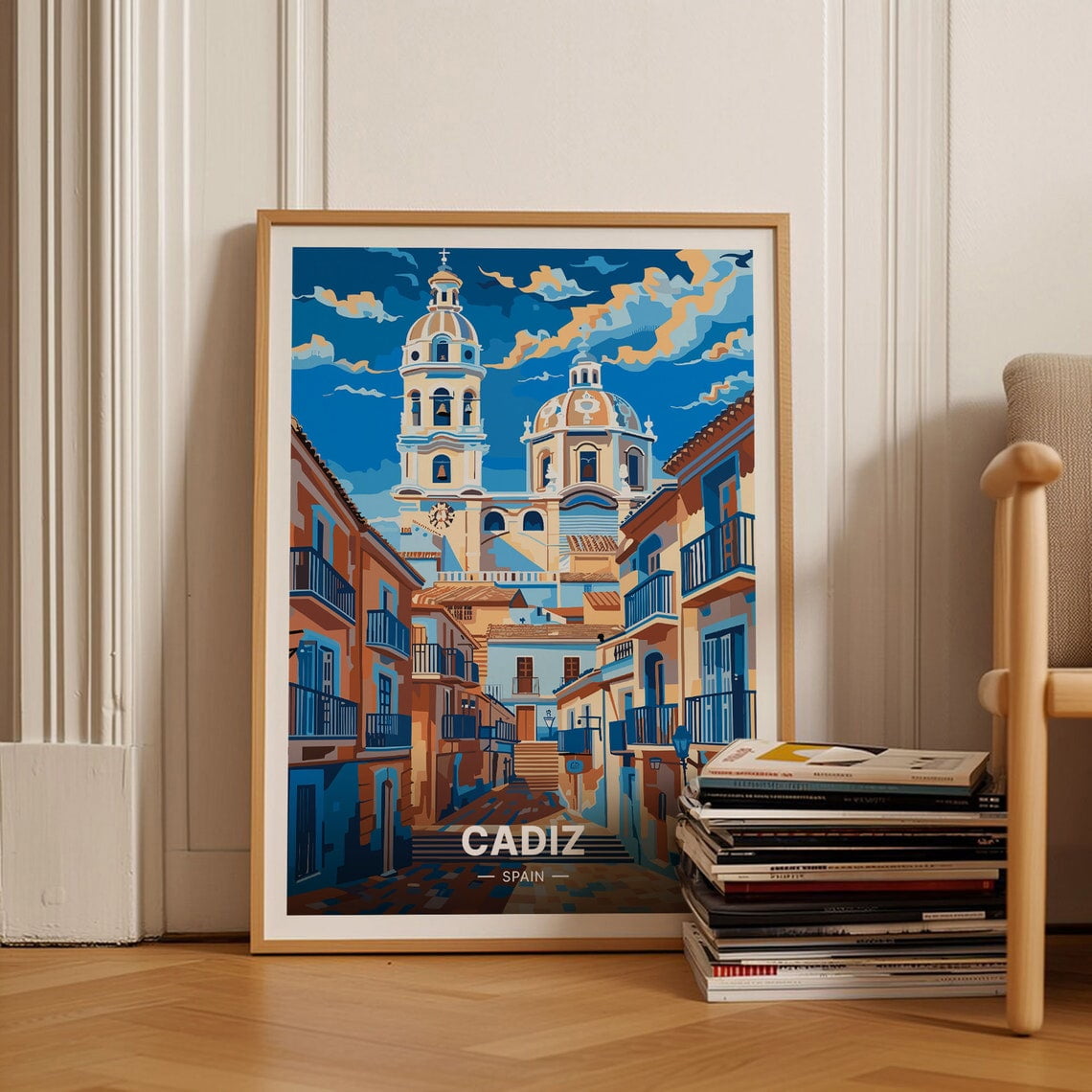 Cadiz Spain Travel Poster, World Explorer Wall Art, Unique Birthday ...