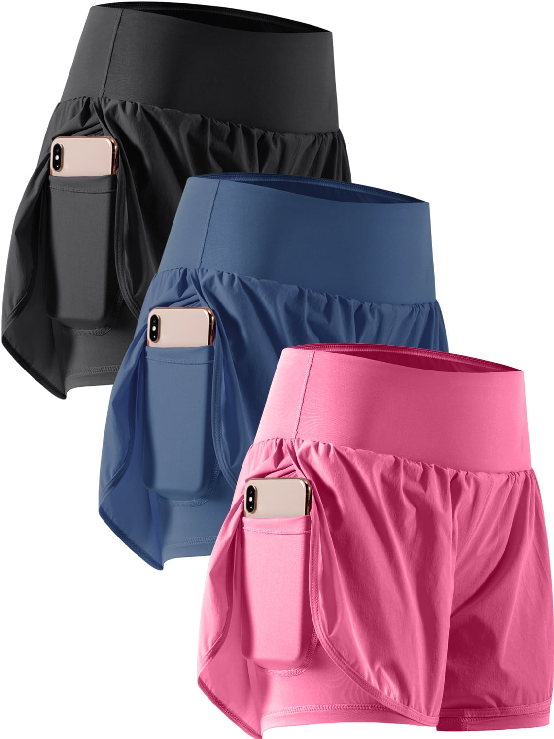 Cadmus 2 in 1 Women's Workout Shorts for Athletic Gym Running Shorts ...