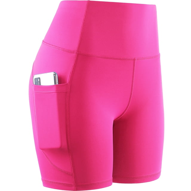 Cadmus Women's High Waist Workout Yoga Shorts with Tummy Control, Deep ...
