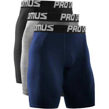 YUSHOW Men's Mesh Compression Shorts, Size L, 3 Pack for Running, Gym ...