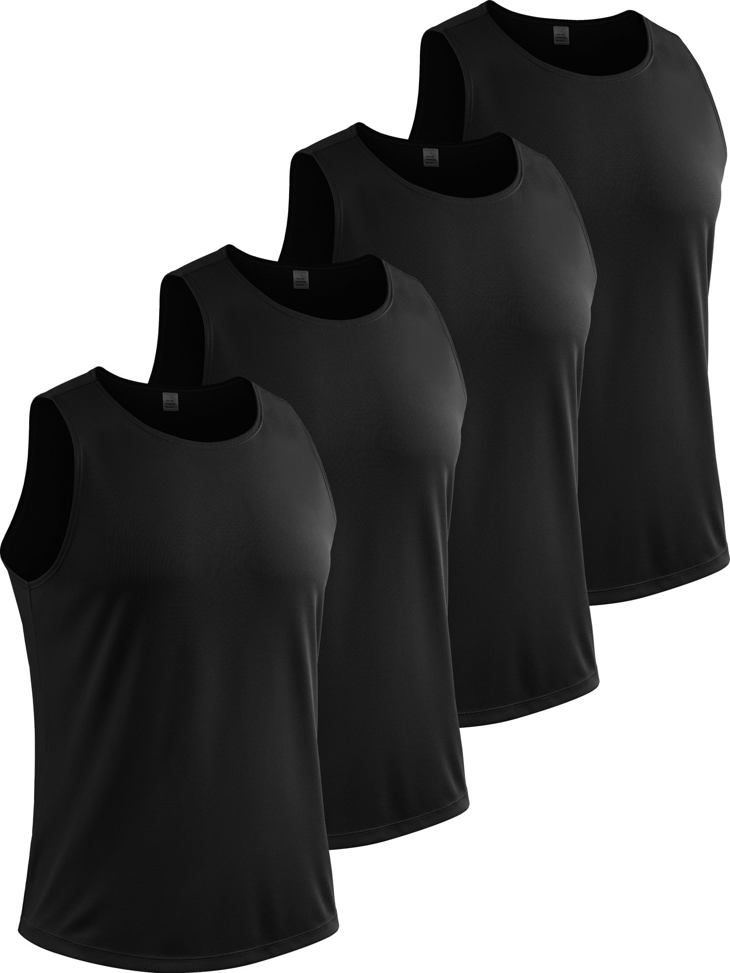 [4 Pack] Cadmus Men's Sleeveless Muscle Shirts Dry Fit Gym Workout Tank ...