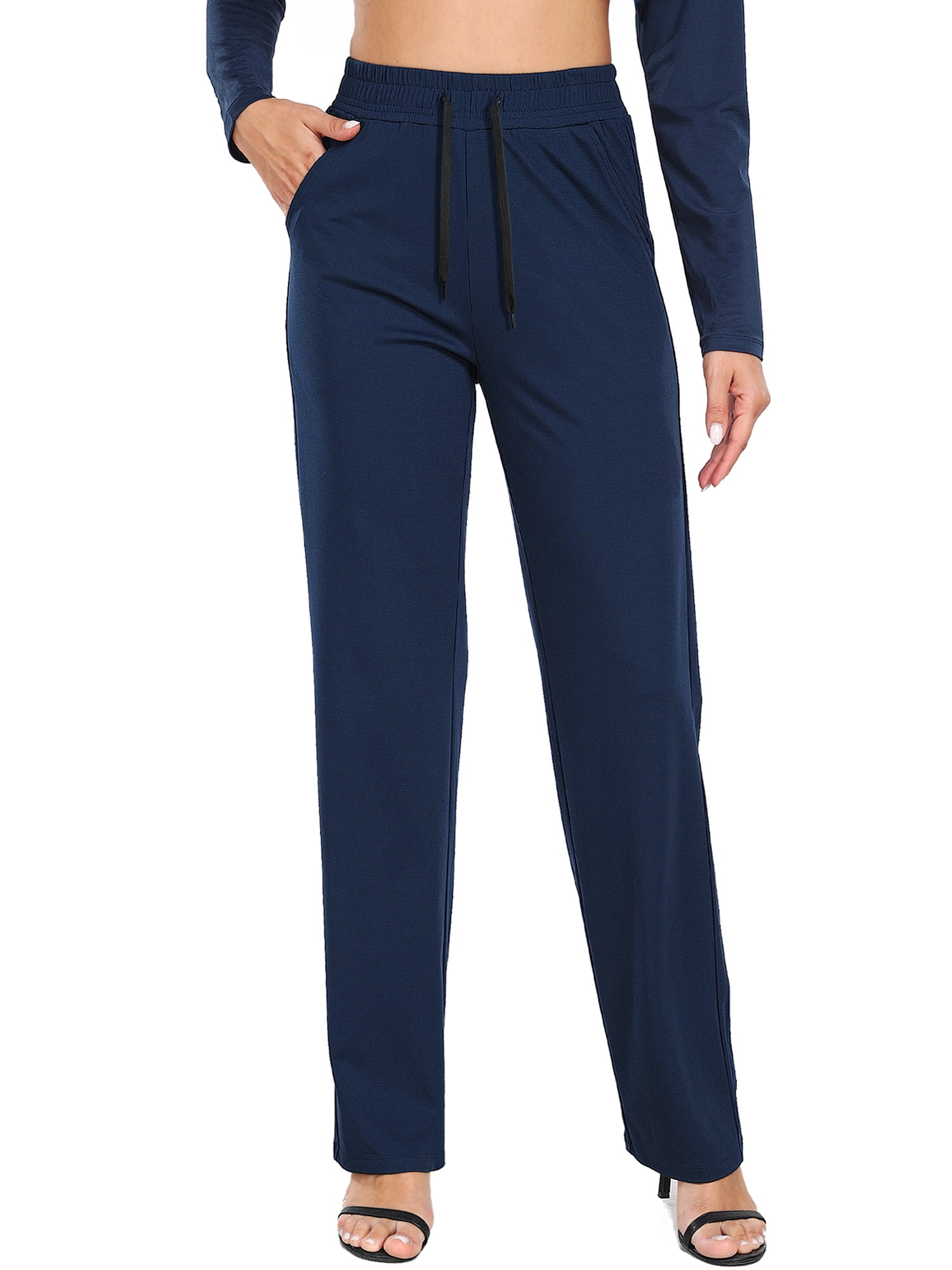 Cadmus Wide Leg Pants Women Yoga Pants with Pockets Drawstring Comfy ...