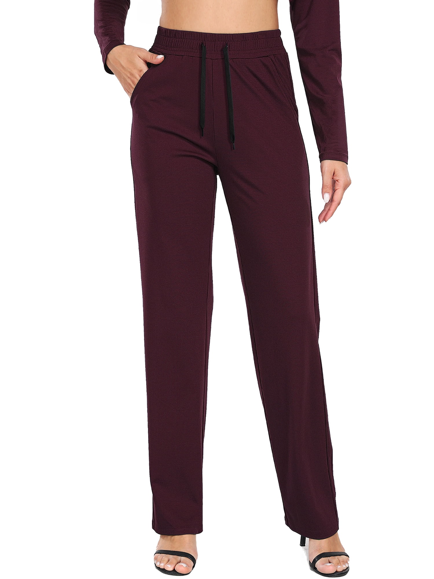 Cadmus Womens High Waist Sweatpants for Women Drawstring Comfy Soft ...