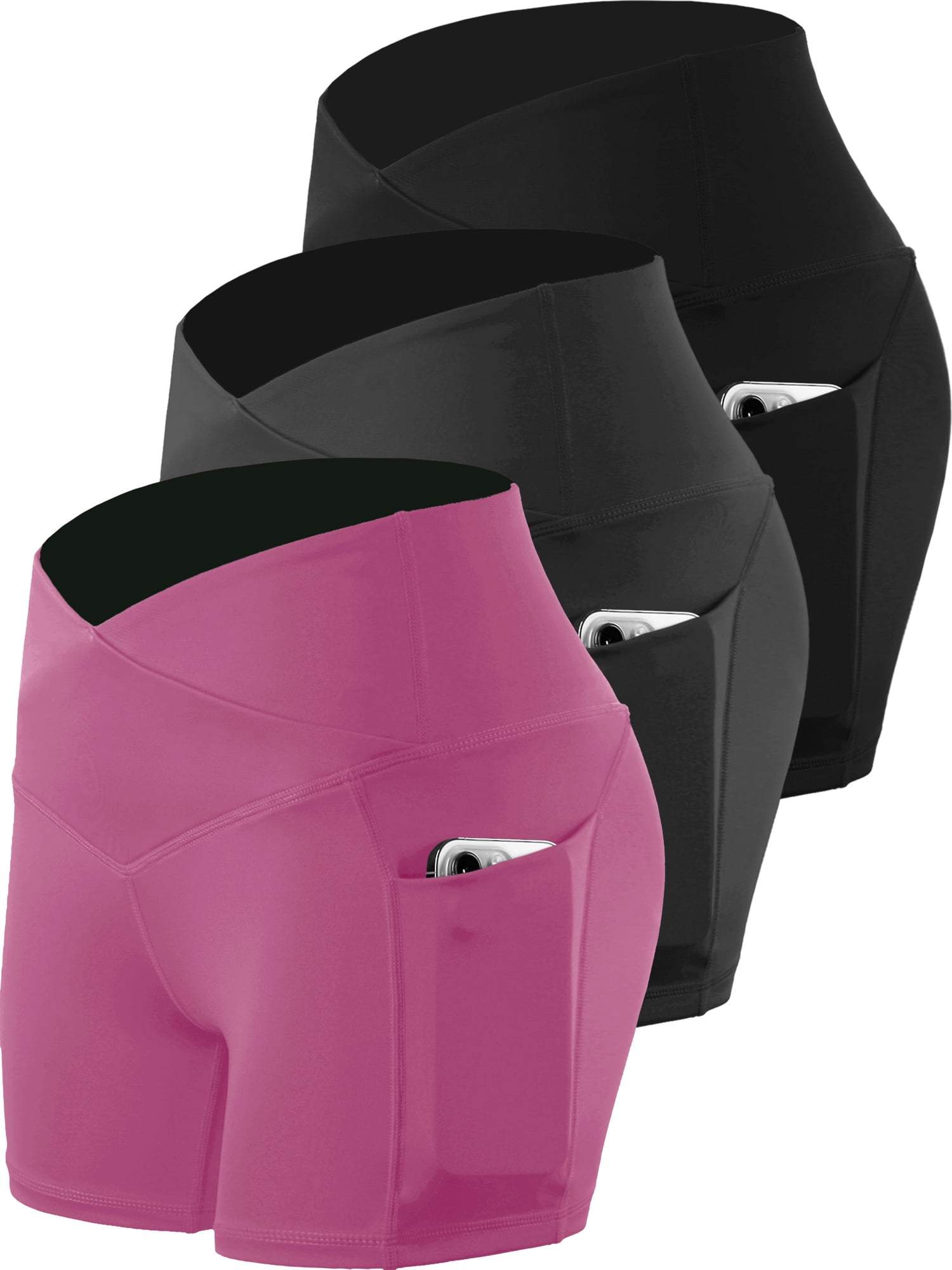 Cadmus Women's High Waist Tummy Control Yoga Shorts Compression Workout ...