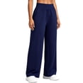 Cadmus Womens High Waist Stretch Wide Leg Lounge Pants Loose Fit Yoga ...