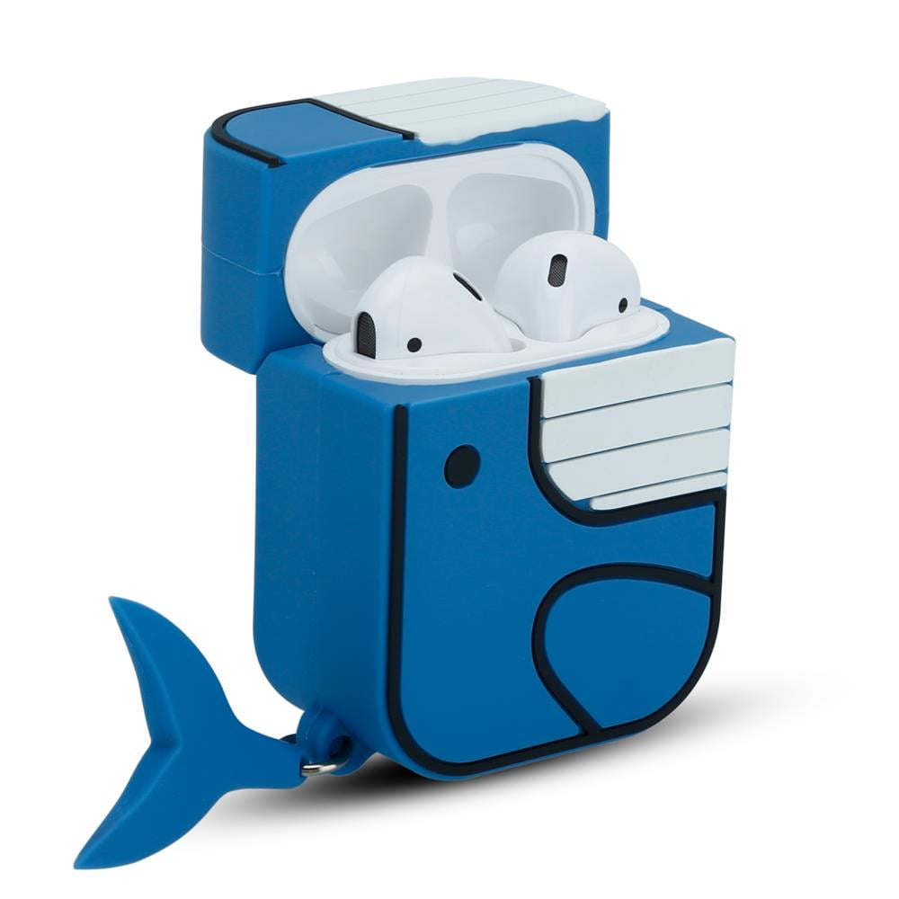 Cadorabo Case for Apple AirPod 1 & 2 - Design Blue Whale - Portable ...