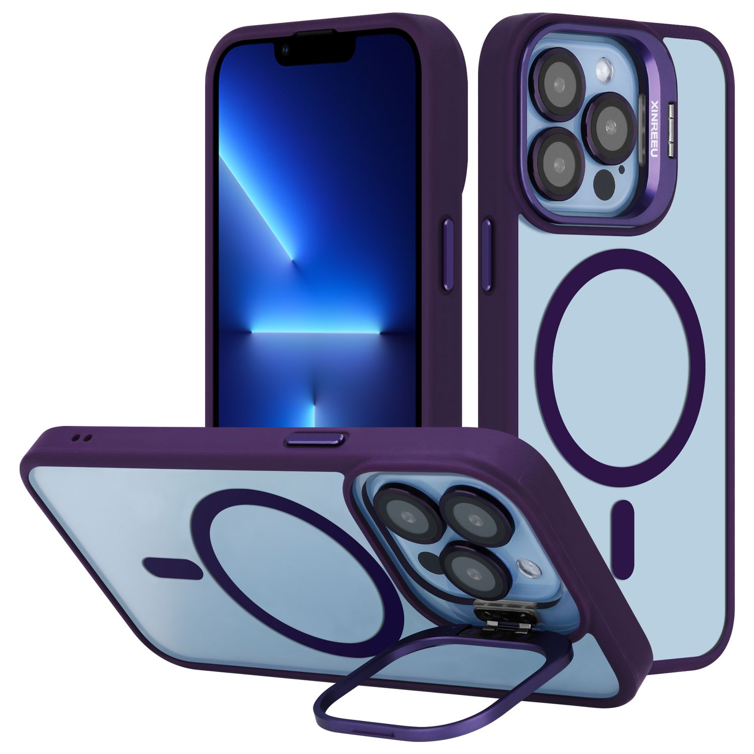 Cadorabo Case for Apple iPhone 12 / 12 PRO in PURPLE for MagSafe camera ...