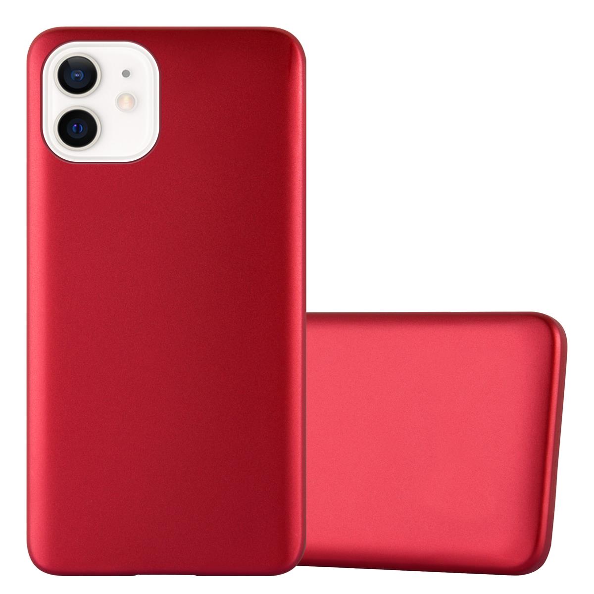 Cadorabo Case for Apple iPhone 12 MINI Cover in METALLIC RED Matt ...