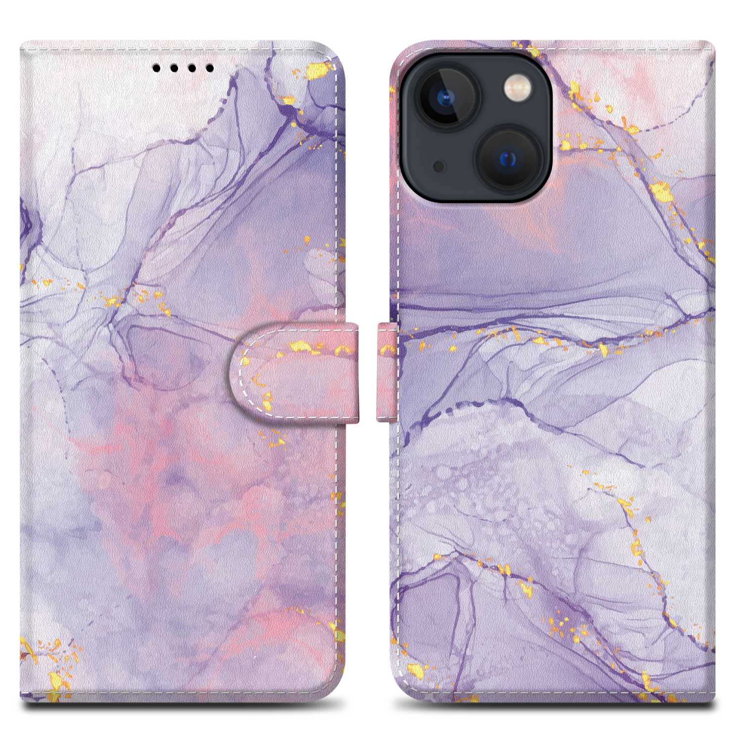 Cadorabo Case for Apple iPhone 13 MINI Cover - Design Pink Purple ...