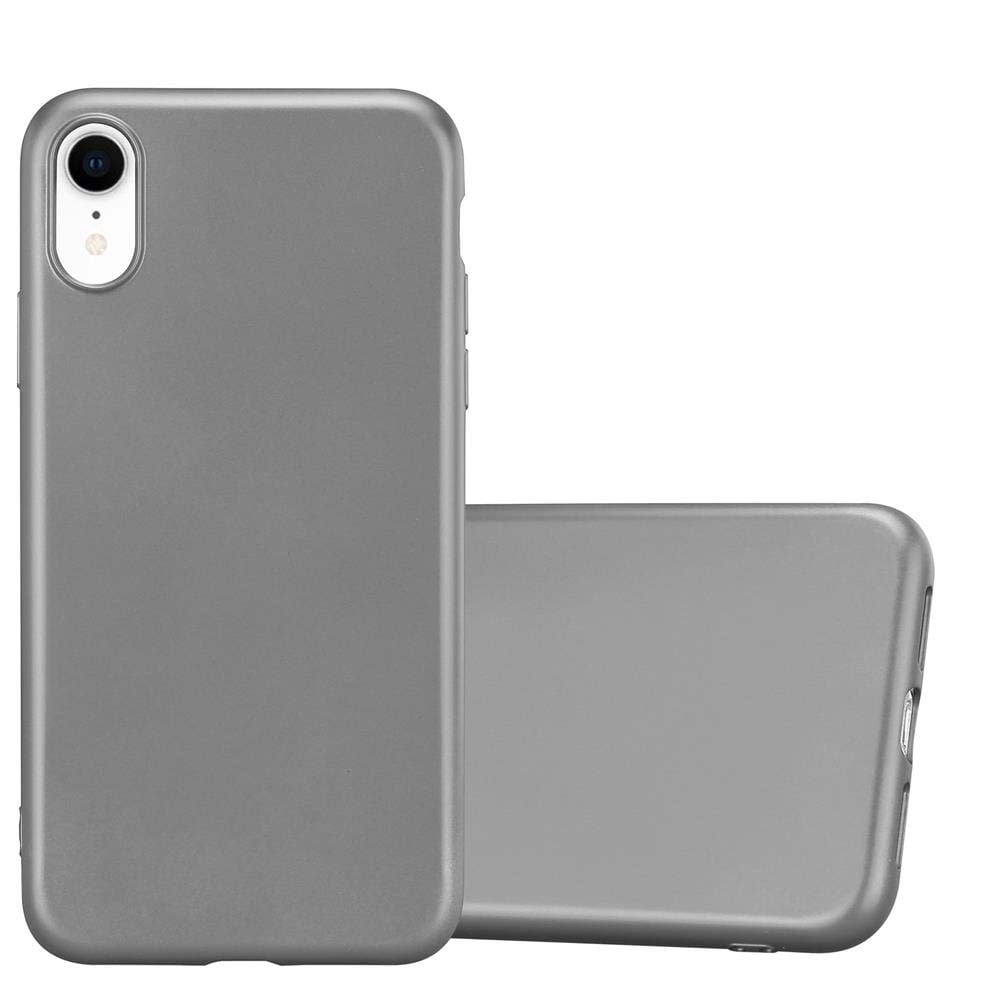 Cadorabo Case for Apple iPhone XR Cover in METALLIC GREY Matt Metallic ...