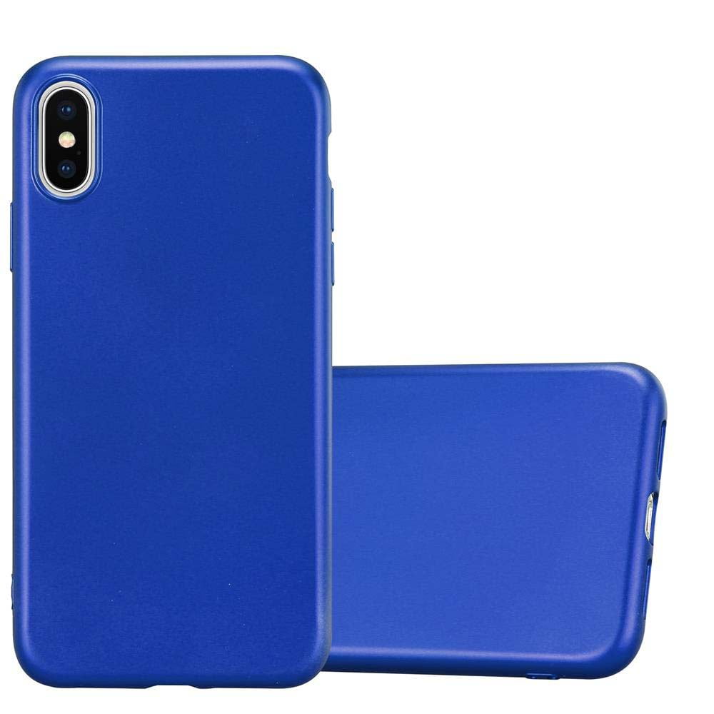 Cadorabo Case for Apple iPhone XS MAX Cover in METALLIC BLUE Matt ...
