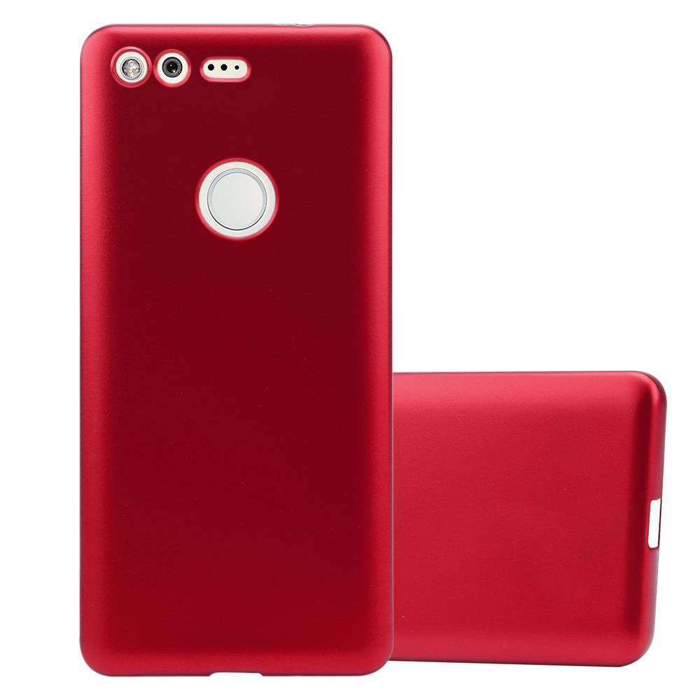 Cadorabo Case for Google PIXEL Cover in METALLIC RED Matt Metallic ...