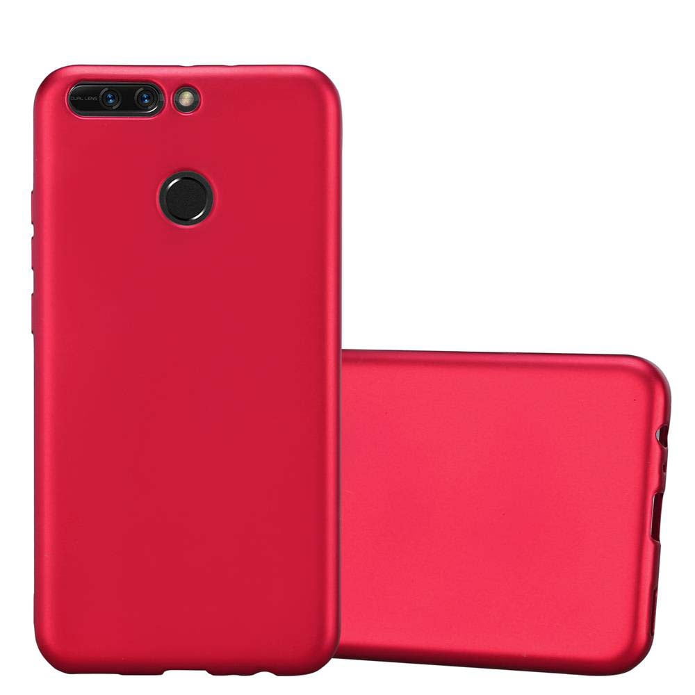 Cadorabo Case for Honor 8 PRO Cover in METALLIC RED Matt Metallic ...