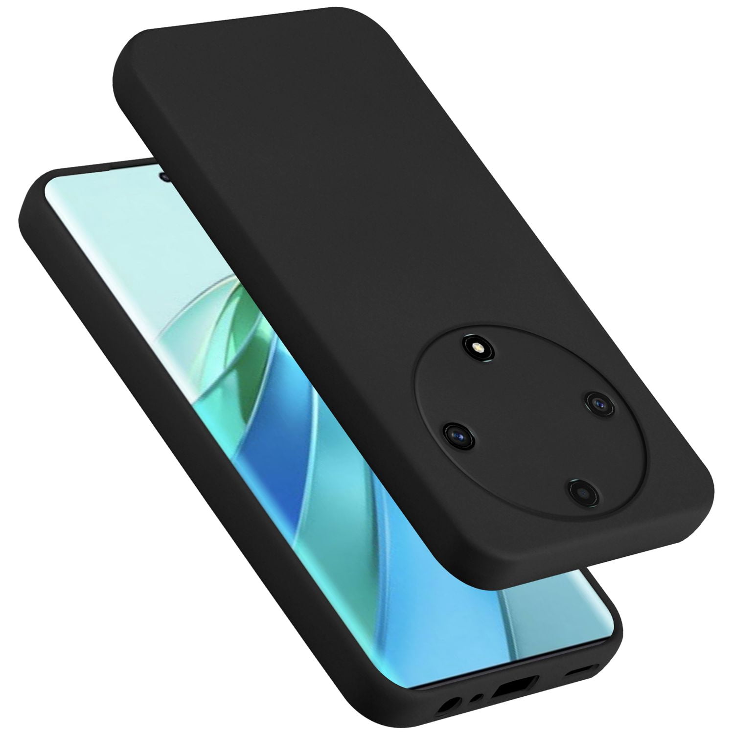 Cadorabo Case for Honor Magic 5 Lite 5G Cover in LIQUID BLACK TPU ...