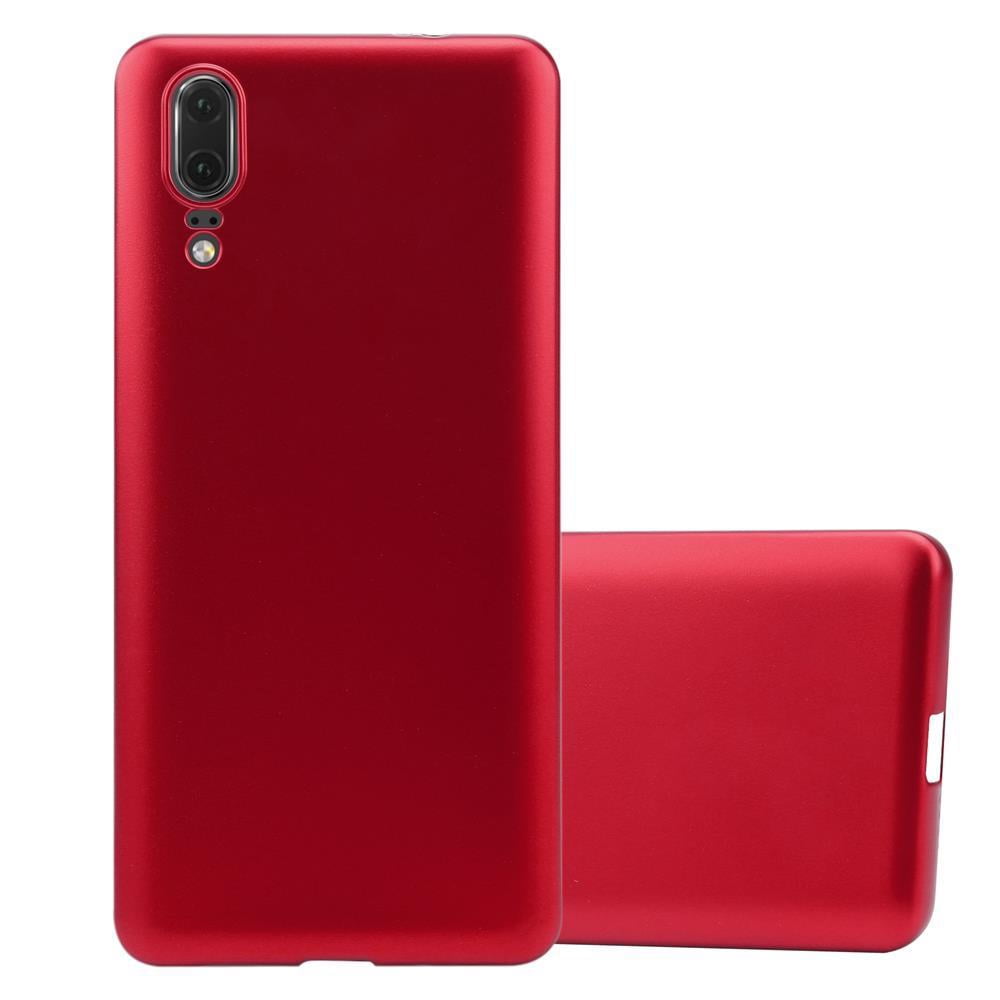 Cadorabo Case for Huawei P20 Cover in METALLIC RED Matt Metallic ...