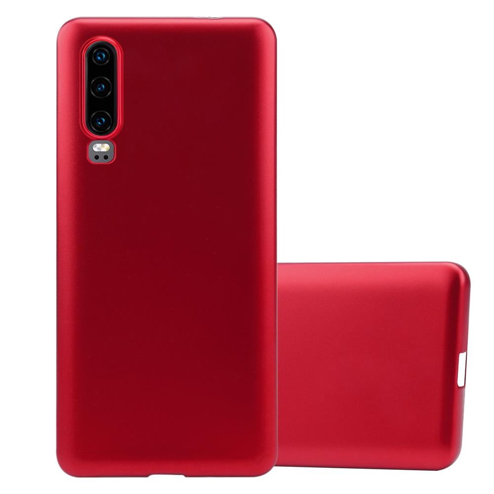 Cadorabo Case for Huawei P30 Cover in METALLIC RED Matt Metallic ...
