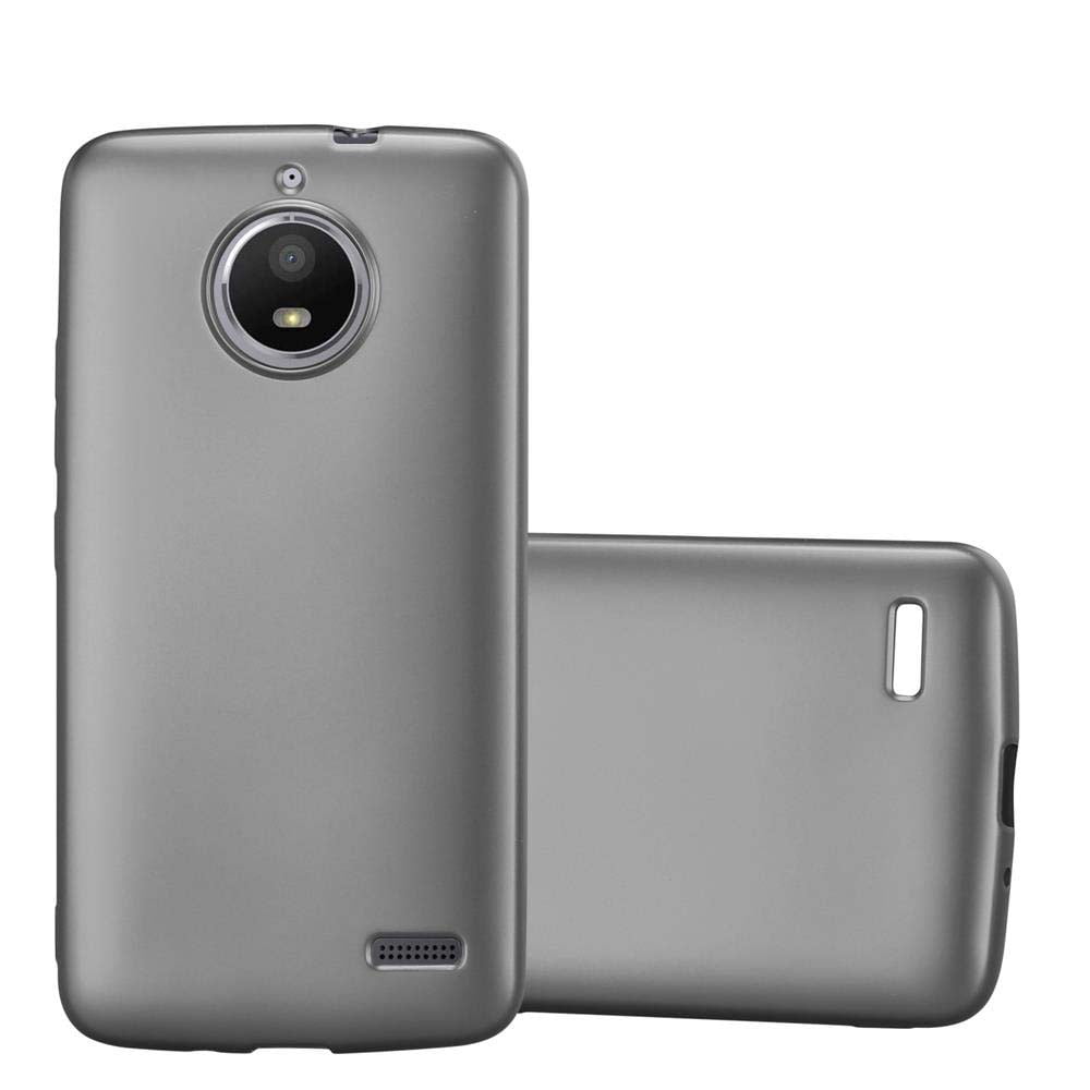Cadorabo Case for Motorola MOTO E4 Cover in METALLIC GREY Matt Metallic ...