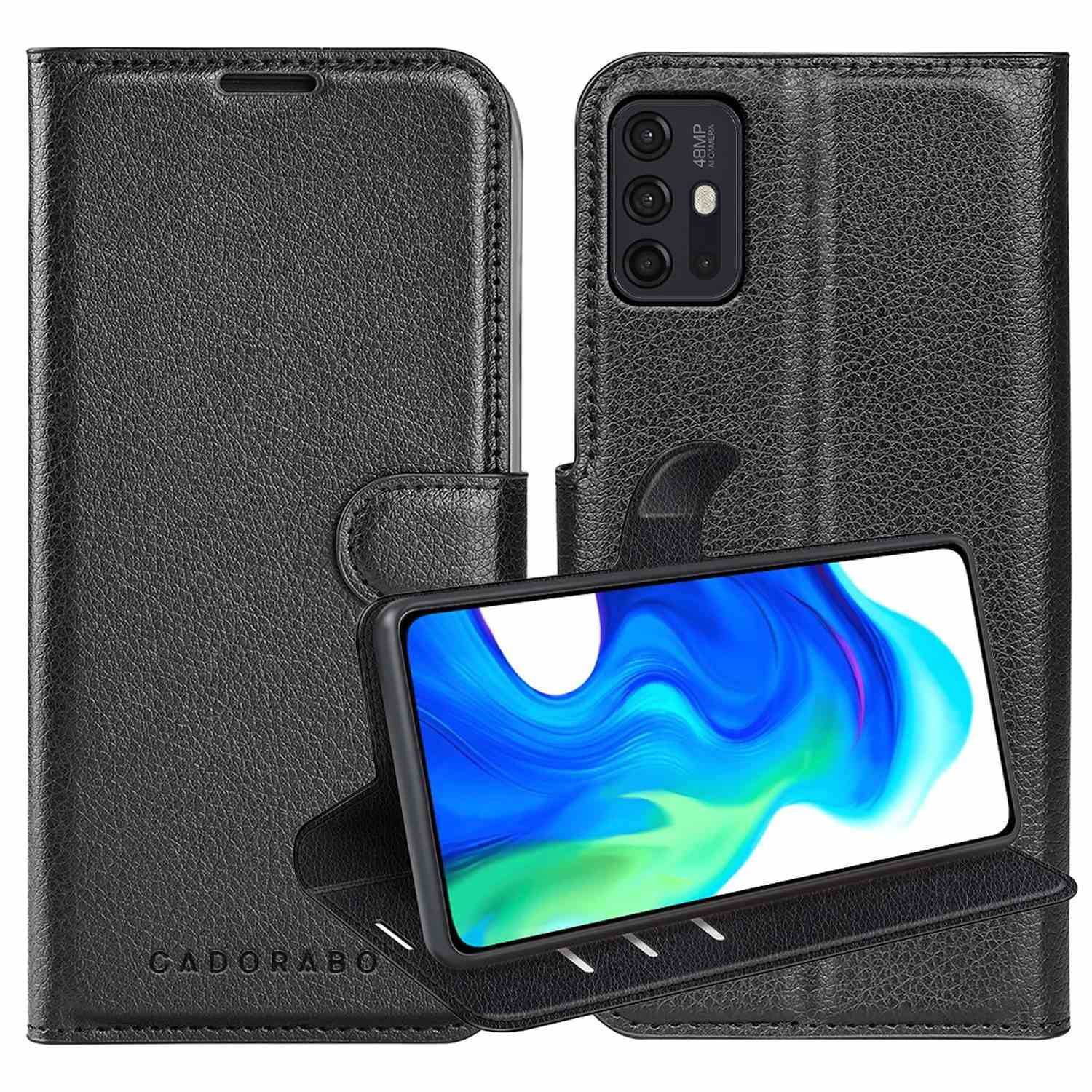 Cadorabo Case for Motorola MOTO G10 / G30 Cover in OXID BLACK magnetic ...