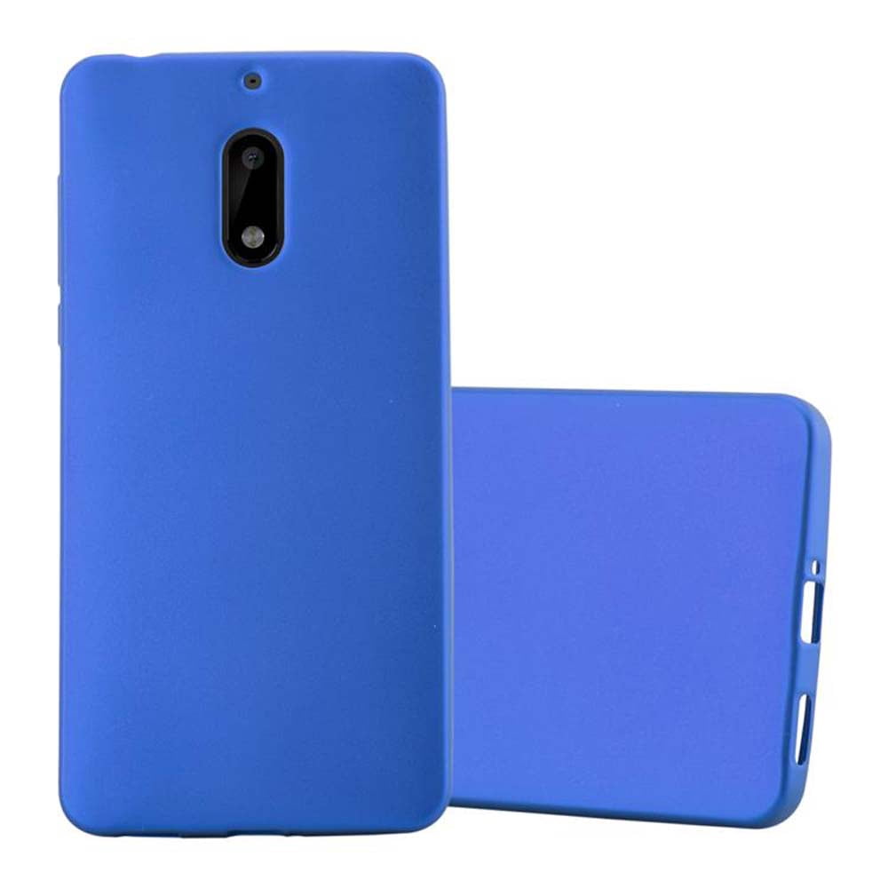 Cadorabo Case for Nokia 6 2017 Cover in METALLIC BLUE Matt Metallic ...